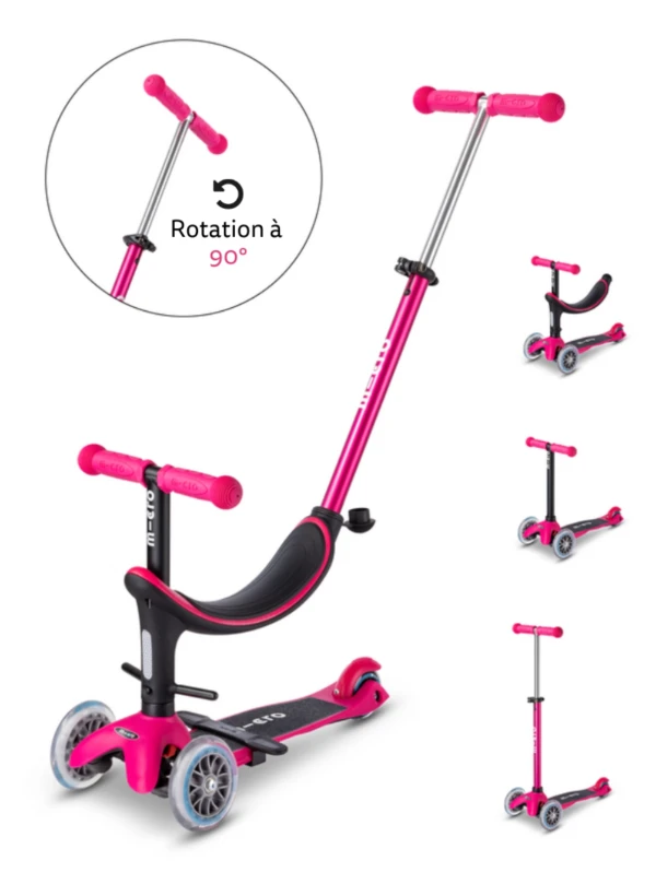 Mini MICRO 3 en 1 Révolution Deluxe Rose